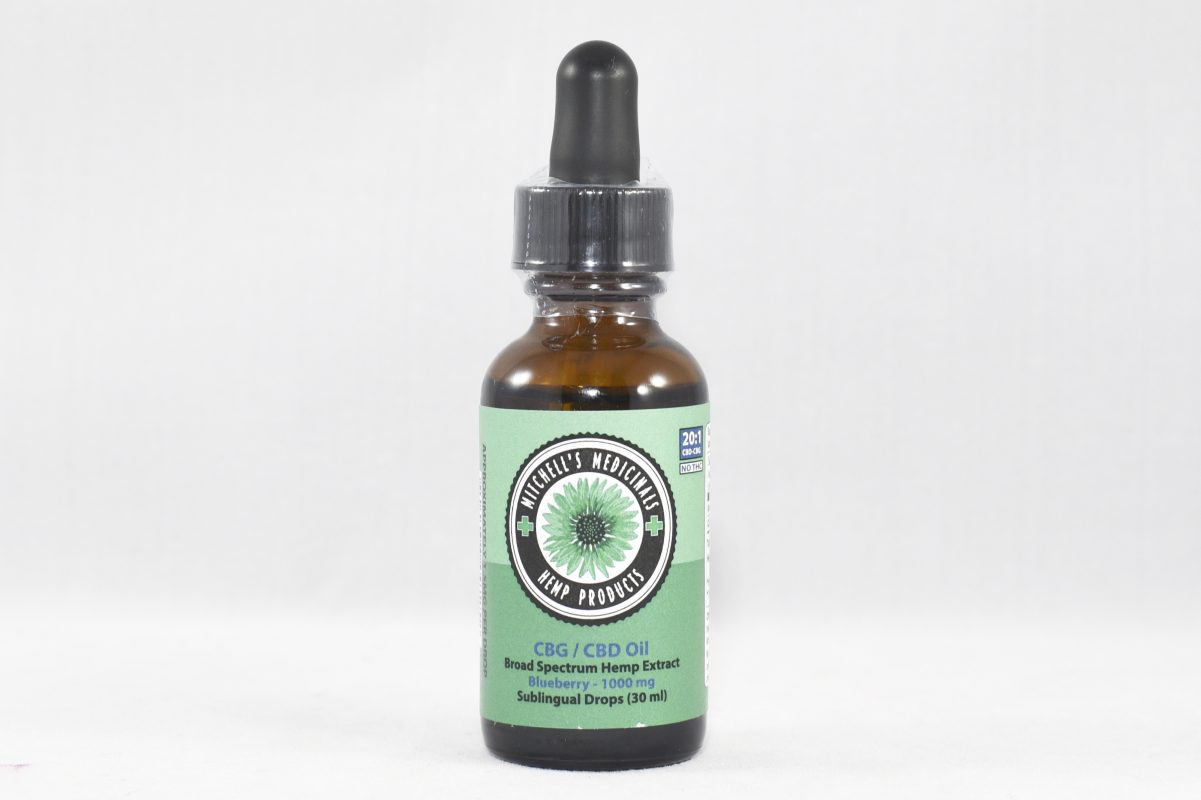 (THC-FREE) 1000mg CBG OIL sublingual drops | Mitchell's Medicinals